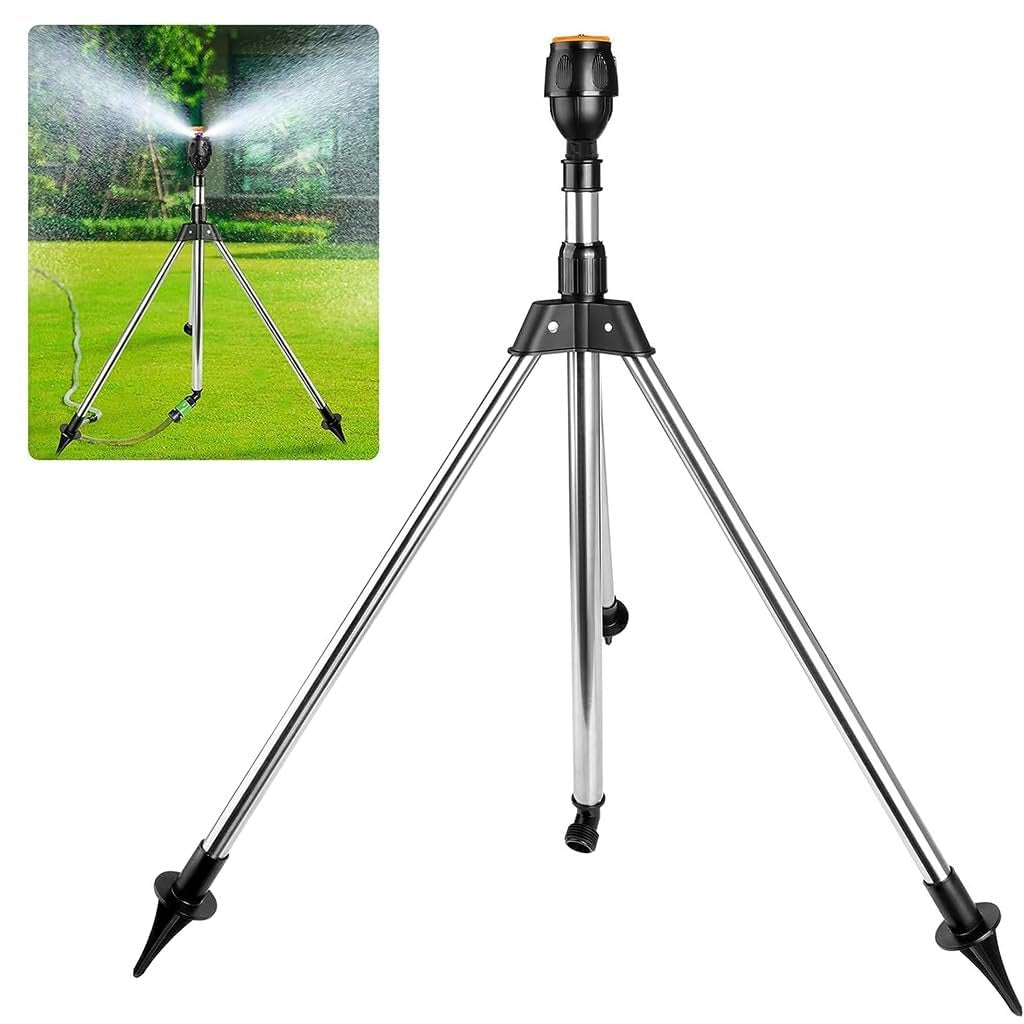 High Pressure Tripod Sprinkler Adjustable Rotating Lawn Sprayer ...